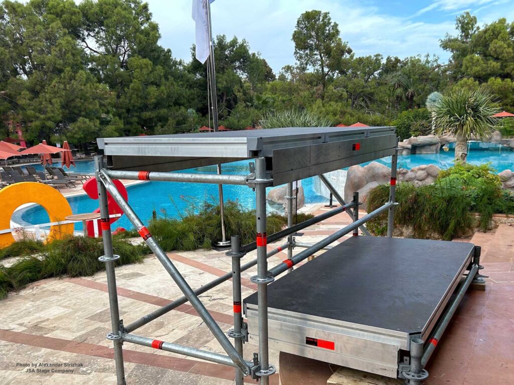 “TRIANGULAR” STAGE ON THE SEA BEACH FOR A CORPORATE FESTIVAL IN TURKEY ...